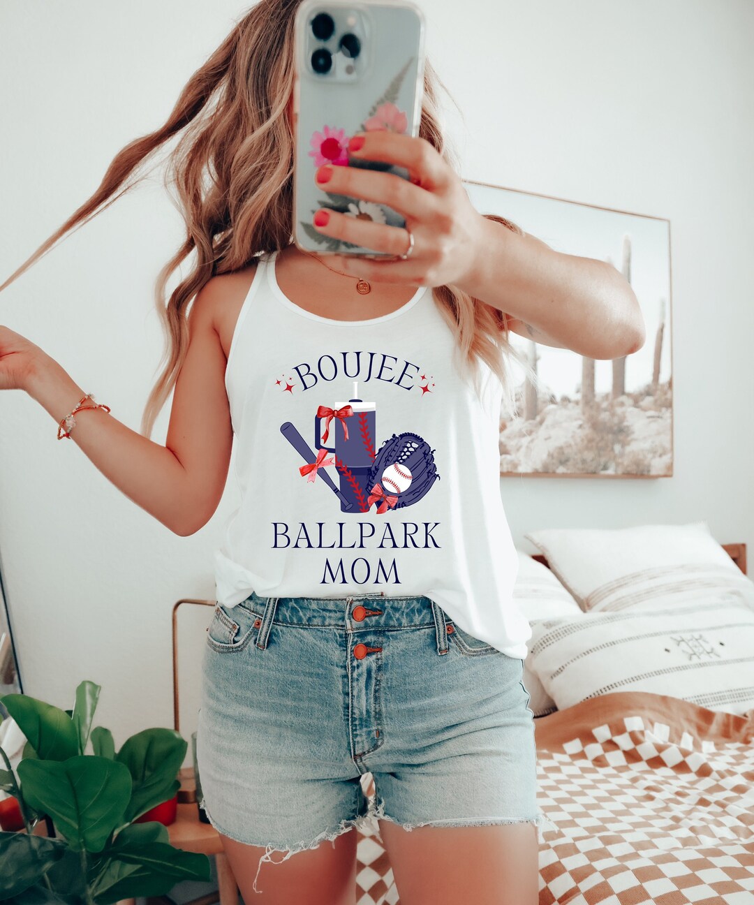 Custom Boujee Ballpark Mom Tank Top - Perfect for Baseball Games ...