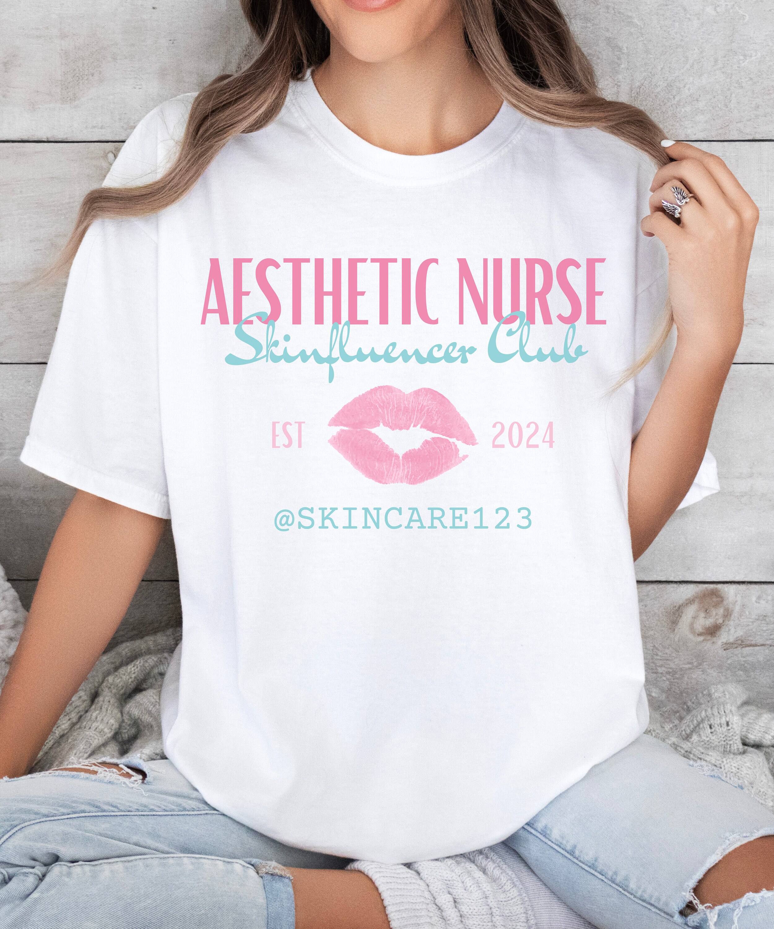 Aesthetic Nurse Custom Shirt - Personalized Skinfluencer Club Tee ...