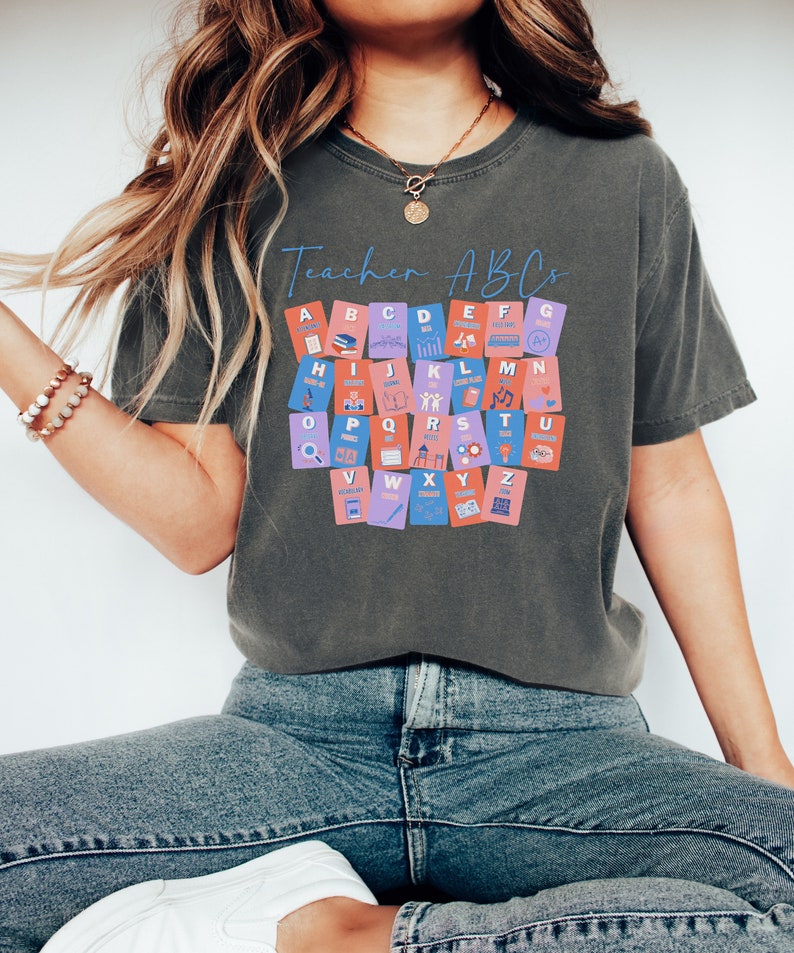Teacher ABC Shirt - Fun Alphabet Tee for Educators, Matching Teacher ...