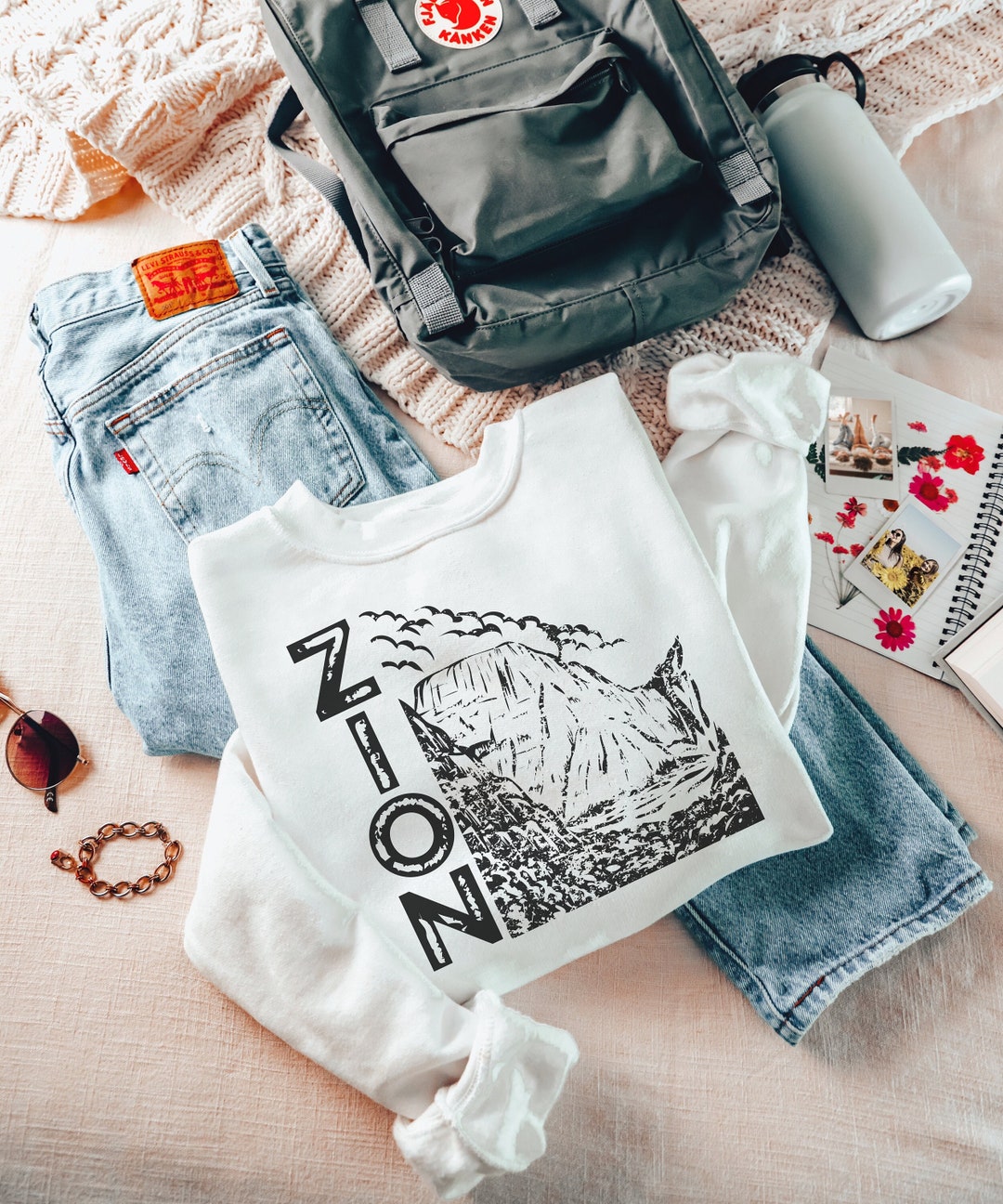 Zion Sweatshirt Zion National Park Crewneck Sweatshirt Mountain ...