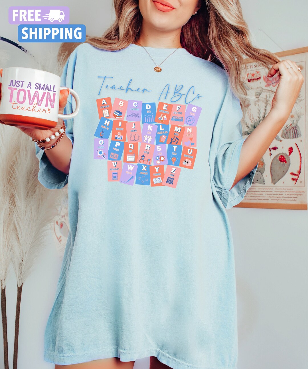 Teacher ABC Shirt - Fun Alphabet Tee for Educators, Matching Teacher ...