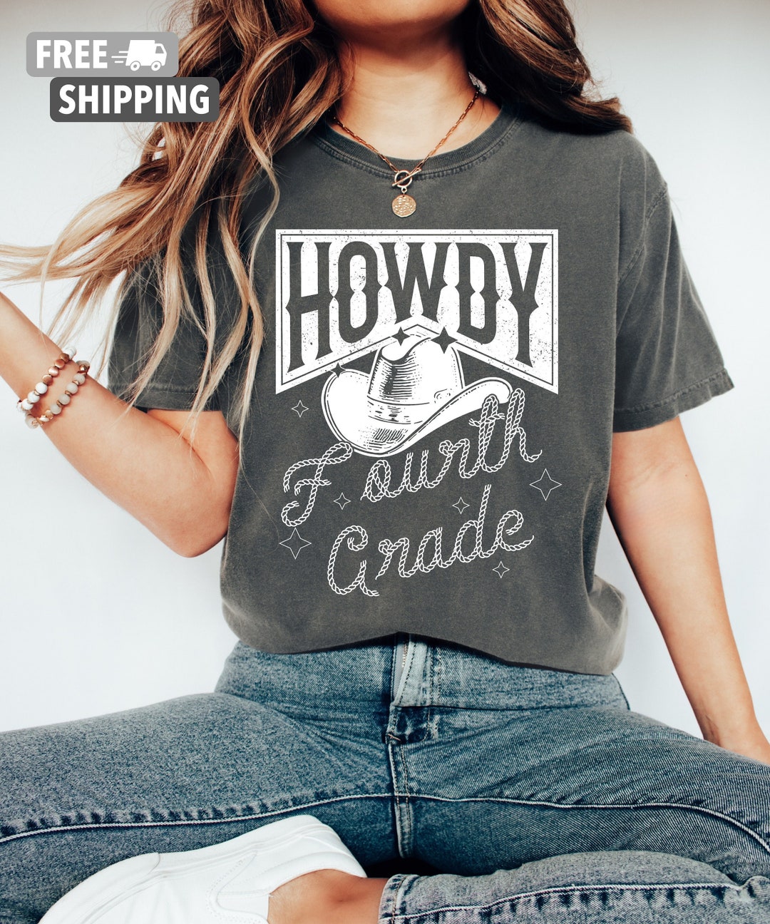 Howdy Fourth Grade Shirt for the First Day of School, Vintage Style ...