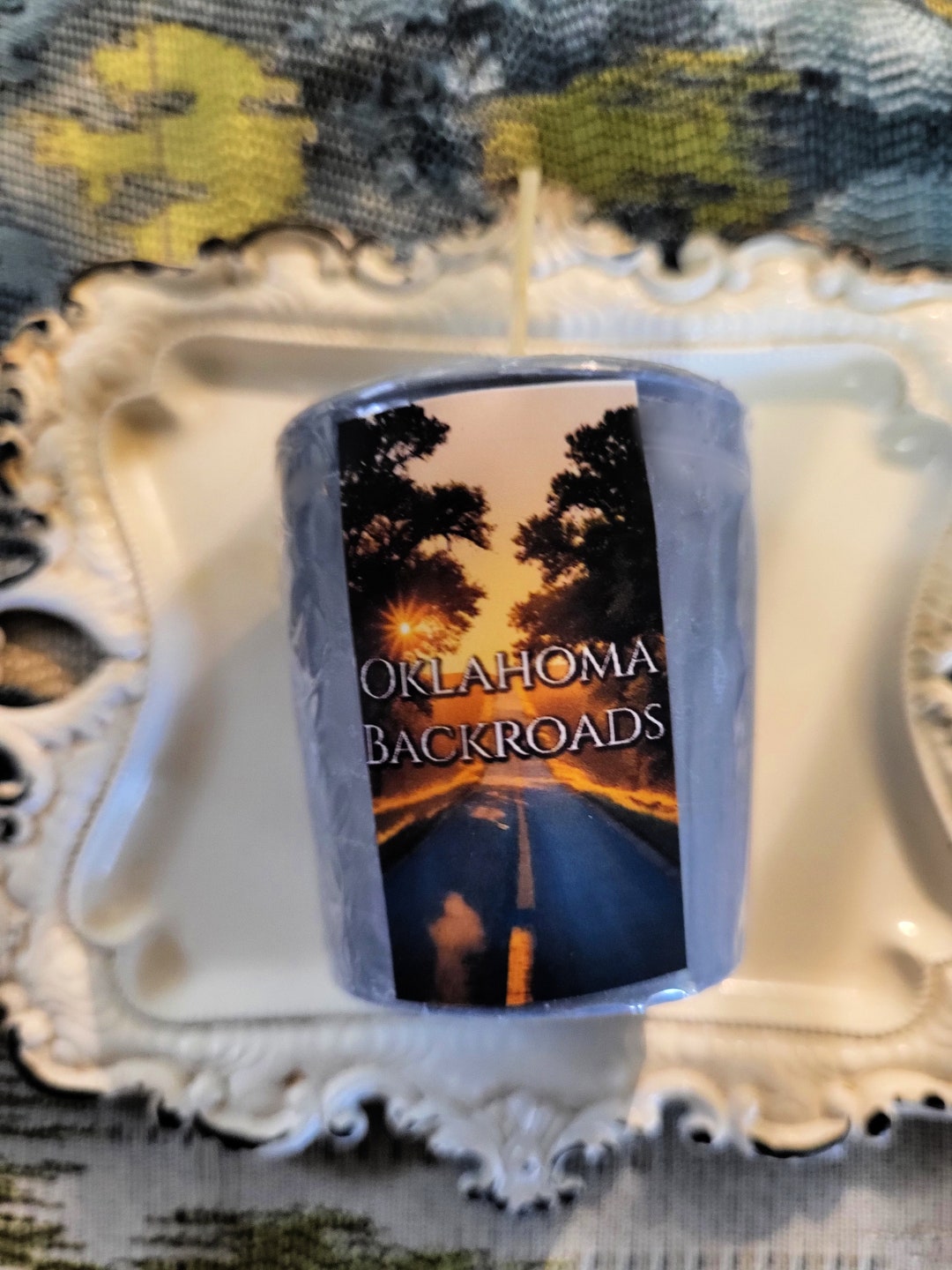 Oklahoma Backroads Votive - Etsy