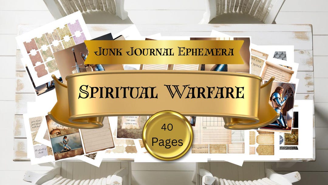 Spiritual Warfare Junk Journal Ephemera 40 Pages Over 280 Individual ...