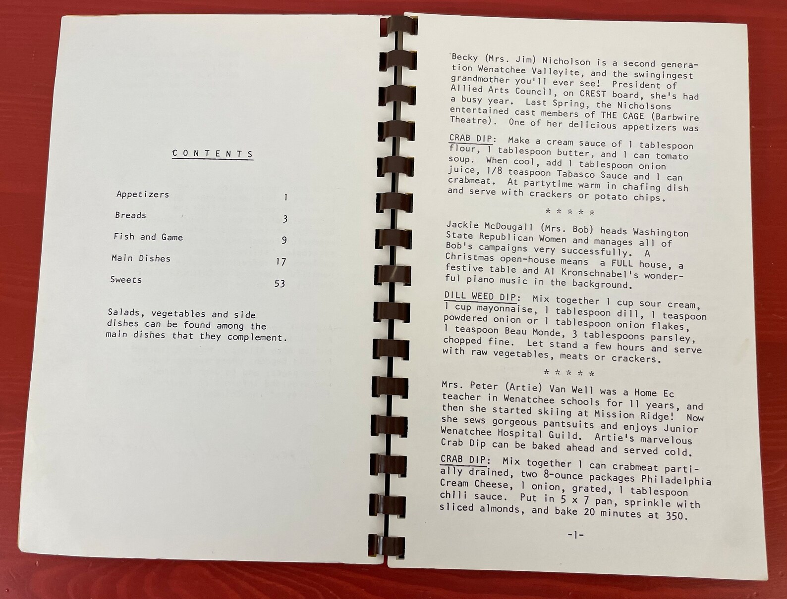 Vintage Columbia River Cook Book, Early 1970s Wenatchee Valley/central ...