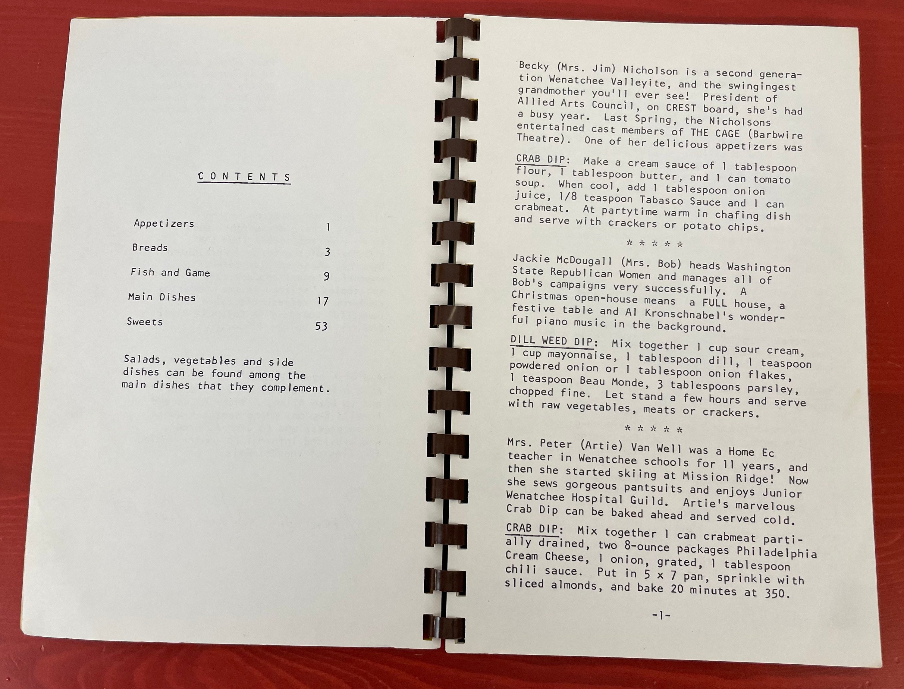 Vintage Columbia River Cook Book, Early 1970s Wenatchee Valley/central ...