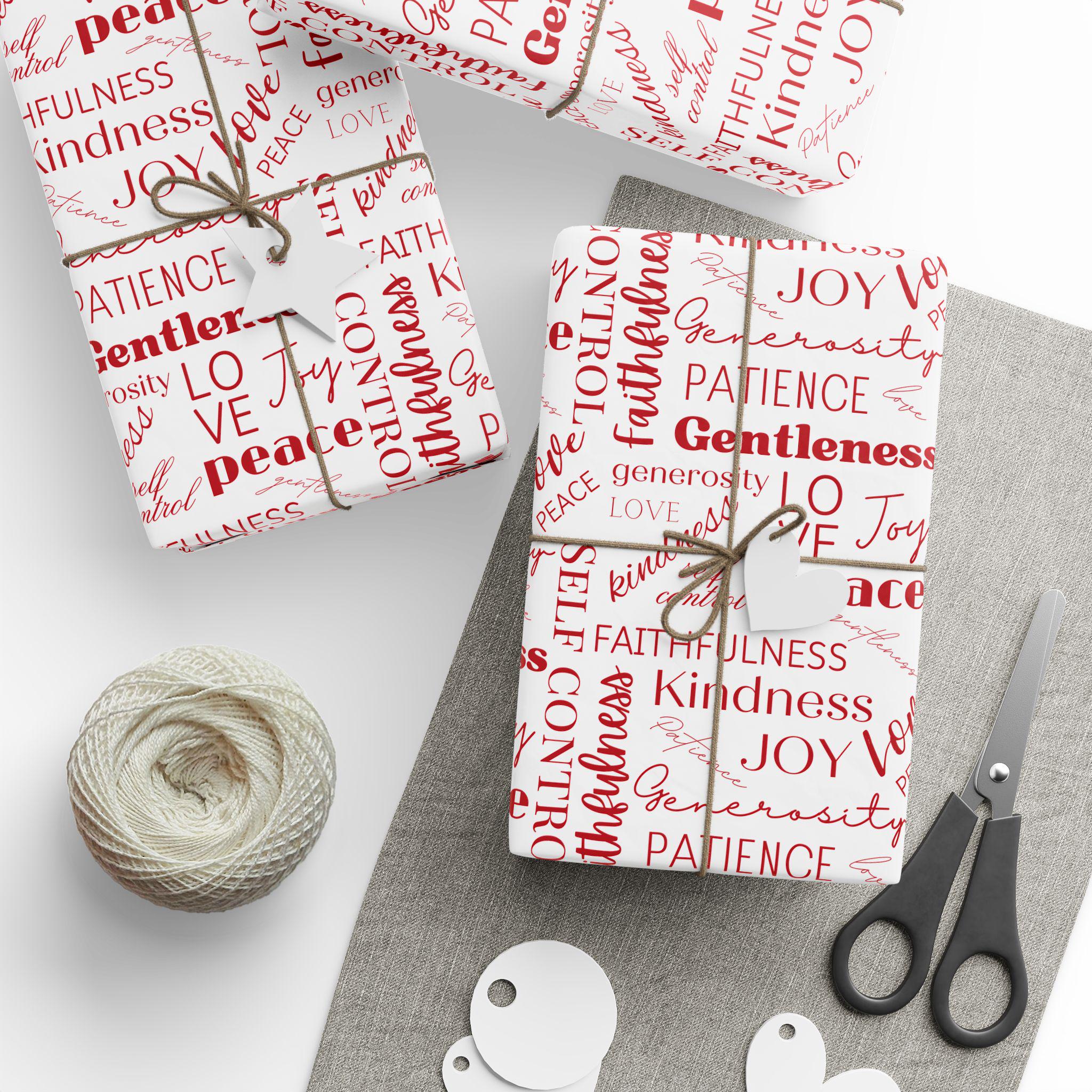 Christian Wrapping Paper Bible Verse Wrapping Paper Christmas Wrapping ...
