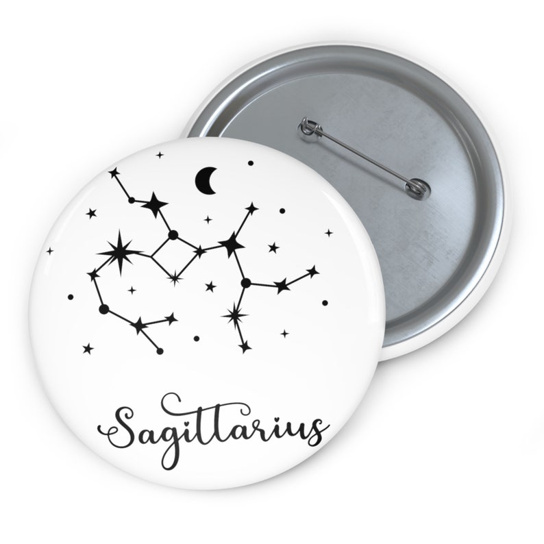 Zodiac Pin, Sagittarius Sign, Birthday Gift, Sagittarius Pin Button ...