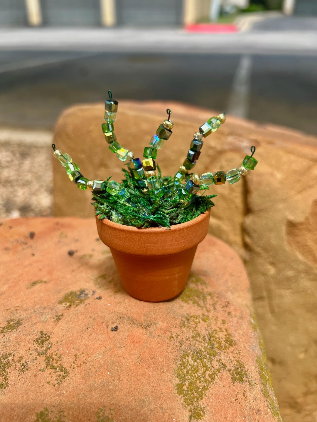 Mini Beaded Succulent Magnet: Terracotta Potted Plant Decor - Etsy