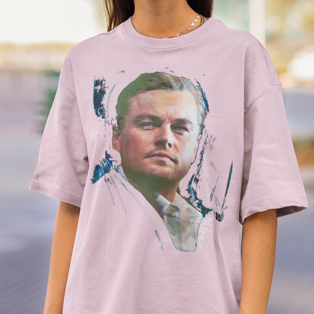 Leonardo Dicaprio Legendary Hollywood Actor Portrait T-shirt, Classic ...