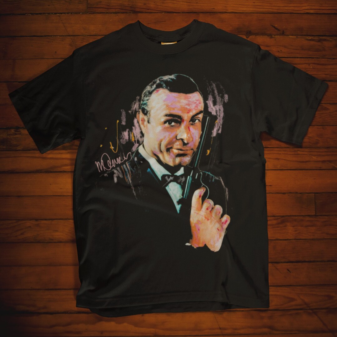 Sean Connery Iconic Spy Movie Bond Graphic Tee, Classic Spy Merch ...
