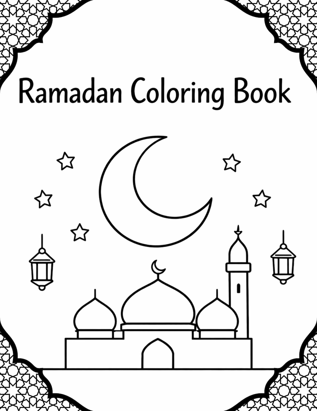 Ramadan Coloring Book for Kids • Islamic Activity Pages • Arabic ...