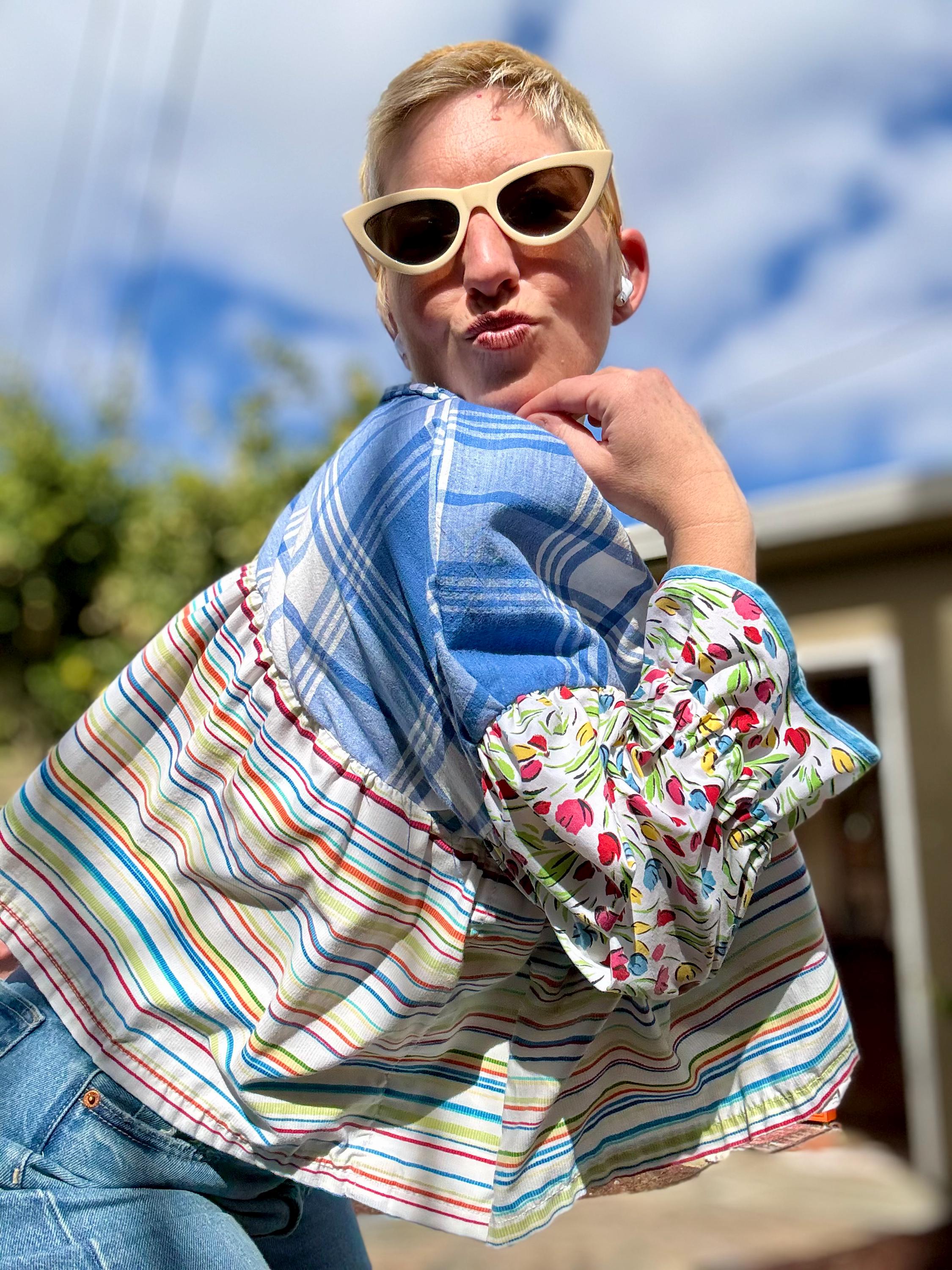 Blue Gingham Blouse - Etsy Blue Gingham Blouse - Etsy