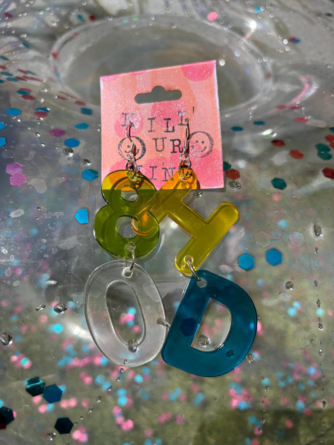 Letter Earrings Large Mismatched Letter Earrings, Drop Earrings ...