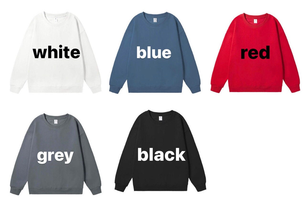 Roman Numerals Custom Embroidery Sweatshirt | 100% Cotton | Couples ...