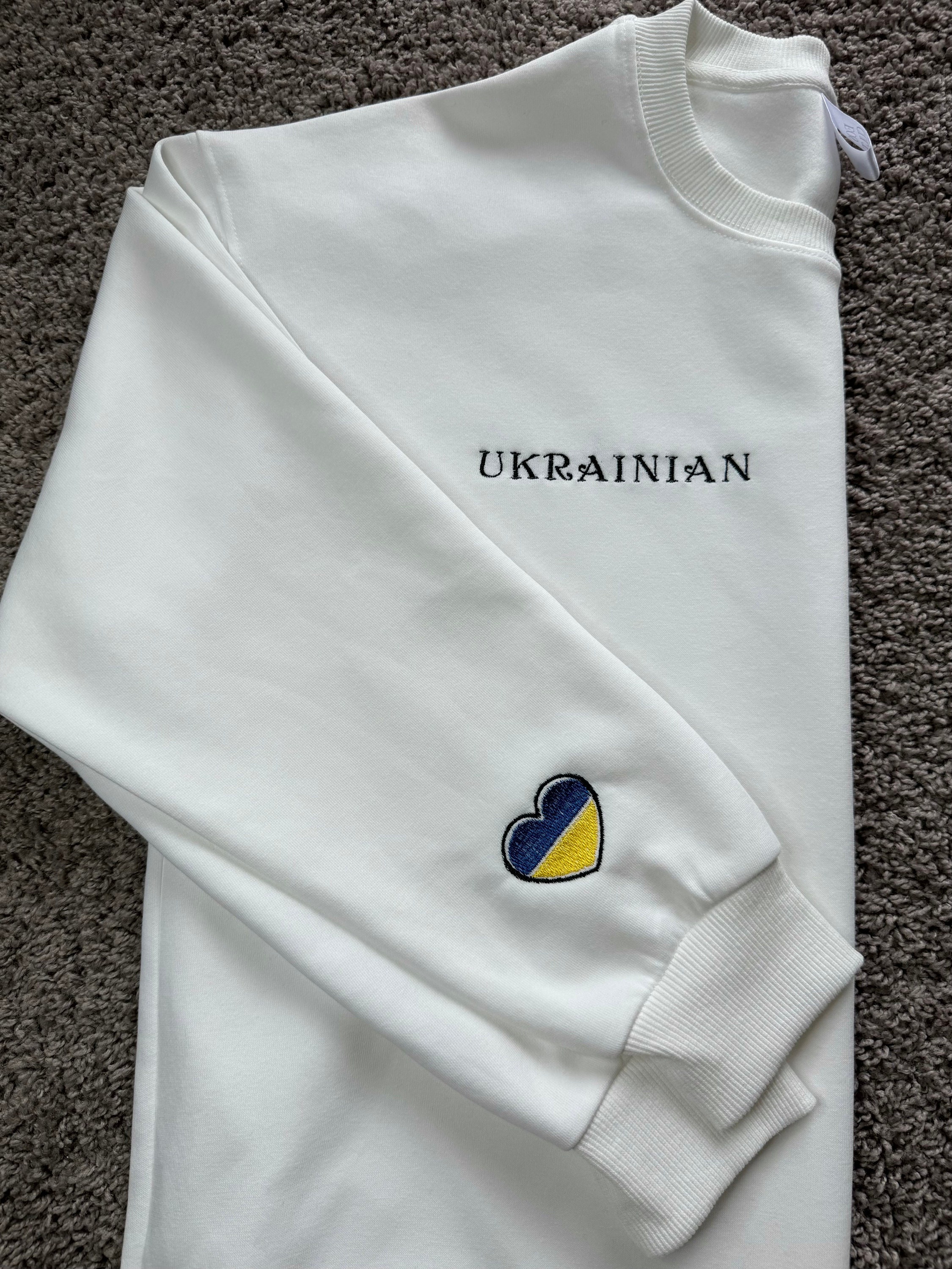 Custom Ukraine Flag Embroidered Sweatshirt Handcrafted Identity Hoodie ...