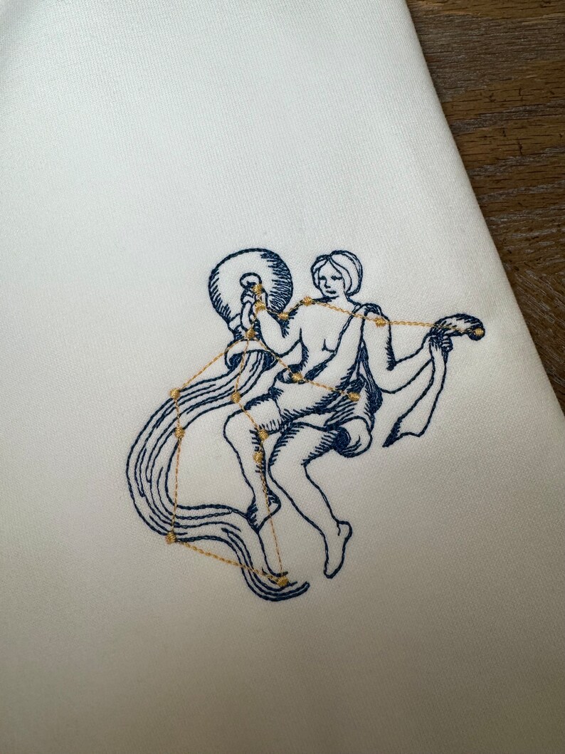 Custom Embroidered Star Signs Sweatshirt | Personalized Heavenly Hoodie ...