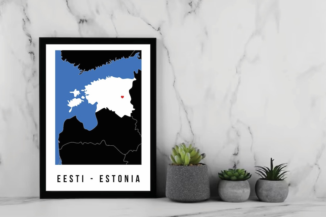 Custom Estonia Map Custom Map Map of Estonia Digital Ready to Print ...
