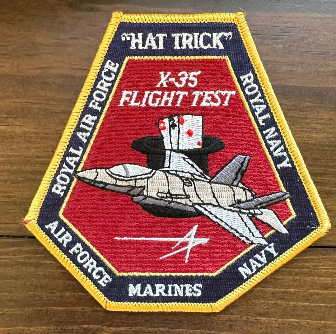 Lockheed Martin "hat Trick" X-35 Flight Test USAF, RN, USMC Patch ...
