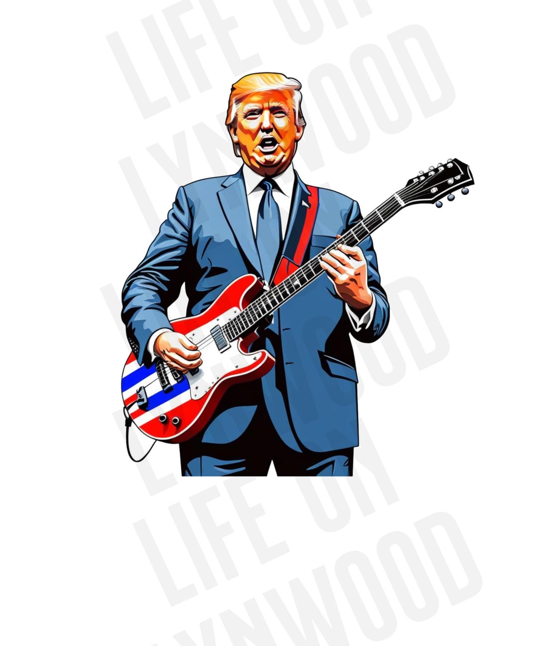 Trump Guitar Png Band Tour Trump 2024 Clipart Png Trump Digital ...