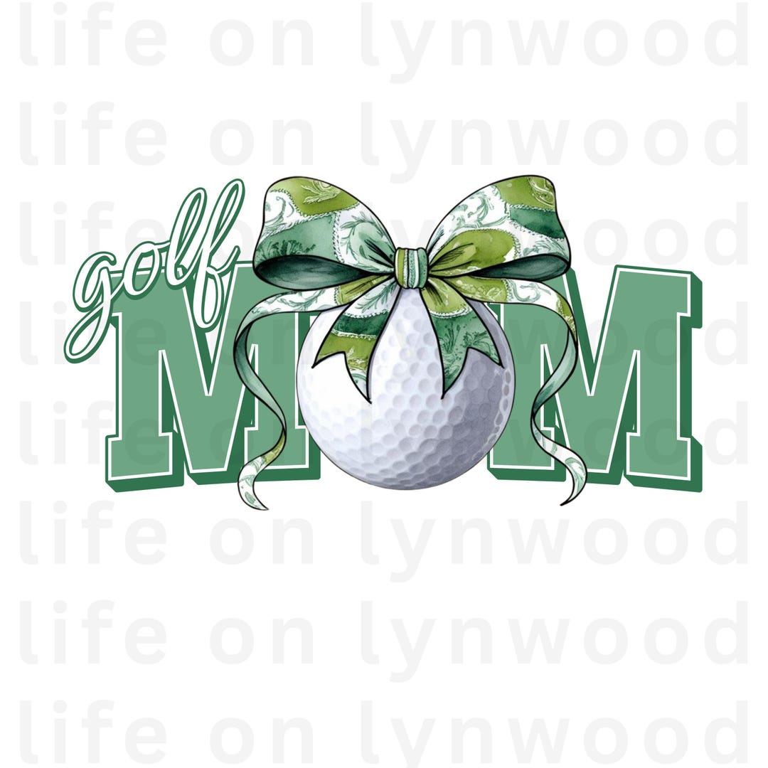Golf Mom Png, Toile Coquette Golf Mom Png Gift for Golf Mom, Bow Golf ...