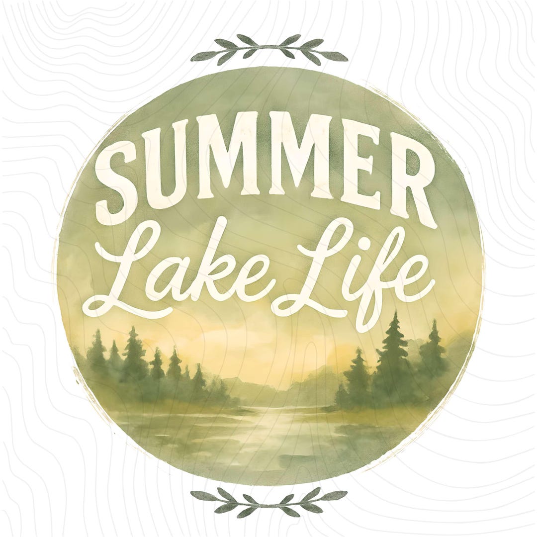 Summer Lake Life Retro Png Design, Spring Outdoors Sublimation Digital ...