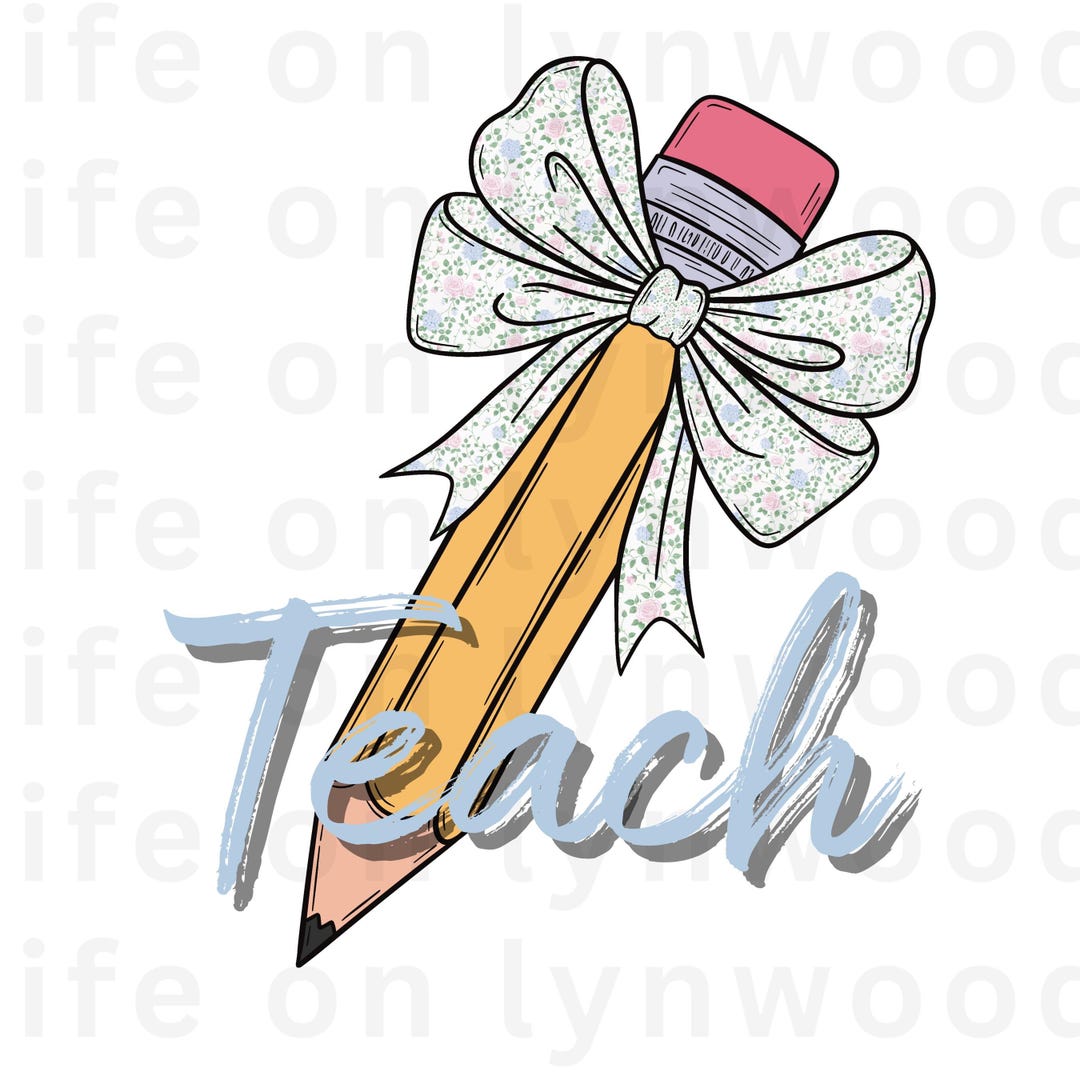 Coquette Teach Png, Teacher Coquette Png, Bows Teach PNG, Teacher Gift ...
