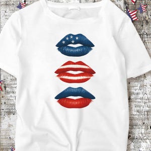 Fourth of July Png Patriotic Lips Png Files for Sublimation 4th of July ...