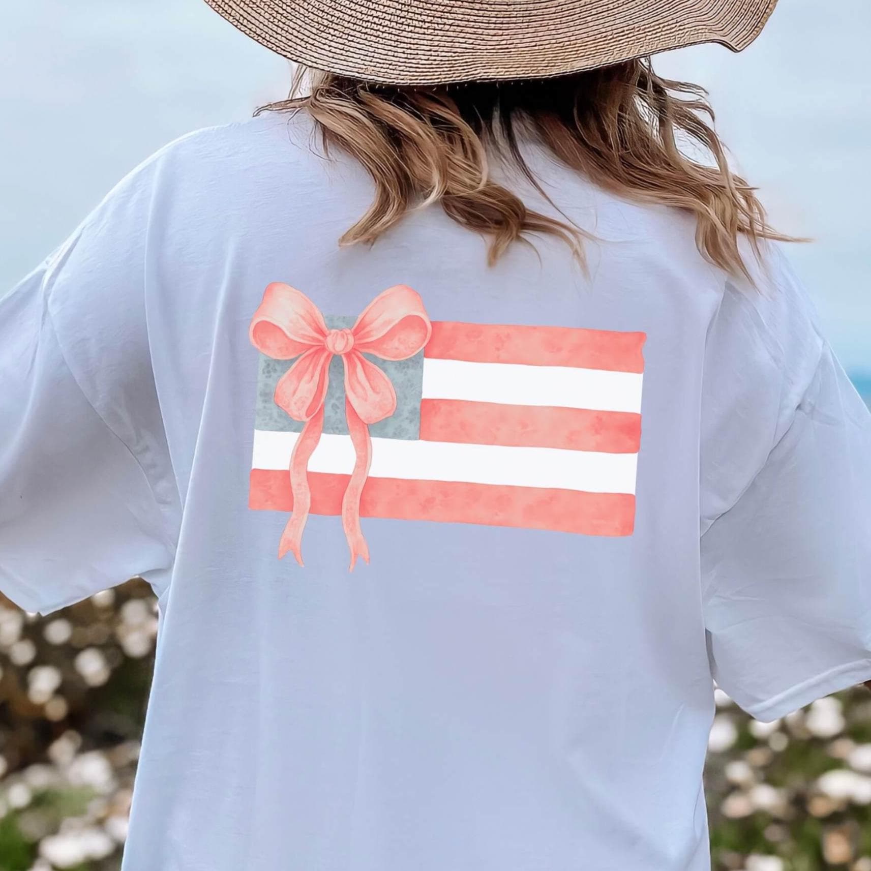 Preppy American Flag PNG, Preppy Bow Flag, Preppy Patriotic Clip Art ...