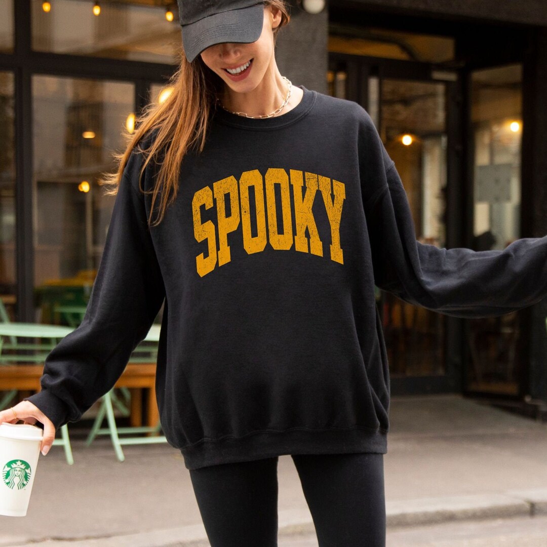 Spooky Season Sweatshirt, Distressed Spooky Halloween Sweatshirts ...