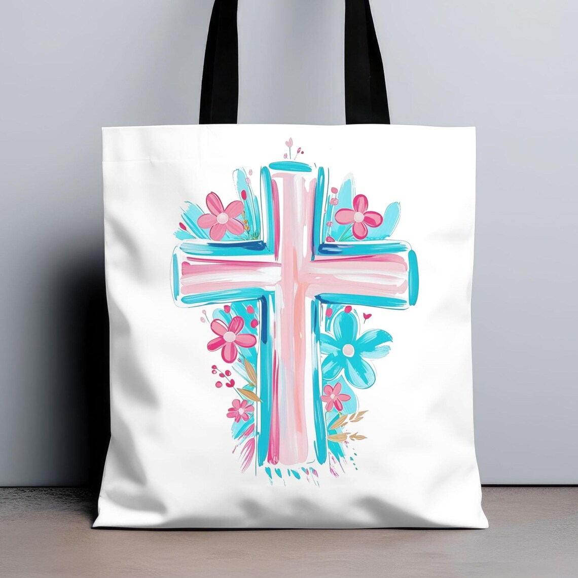 Easter Cross With Florals Png, Easter Cross Clipart, Christian Png ...