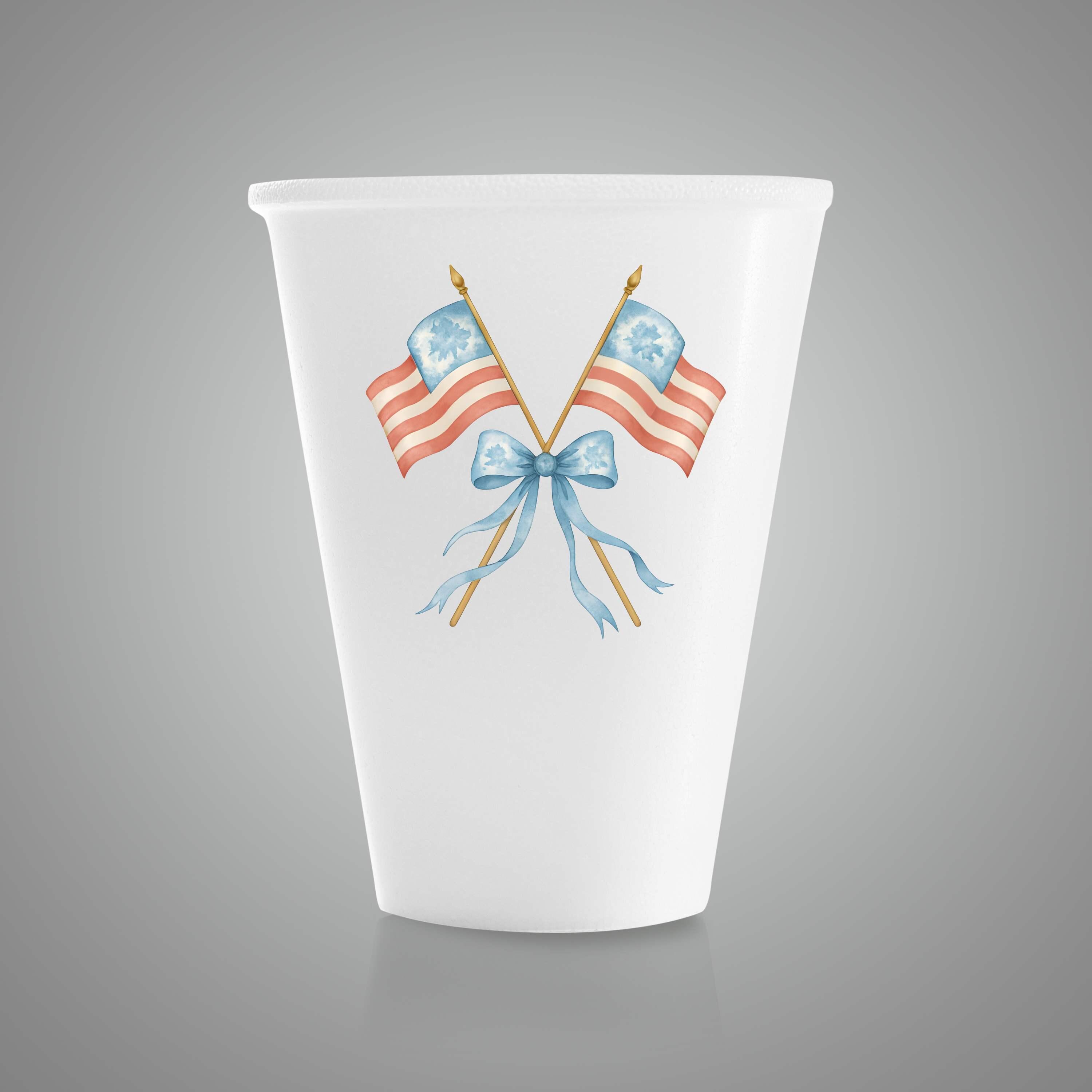 Coquette Watercolor American Flags PNG, Preppy Flag, Preppy Patriotic ...