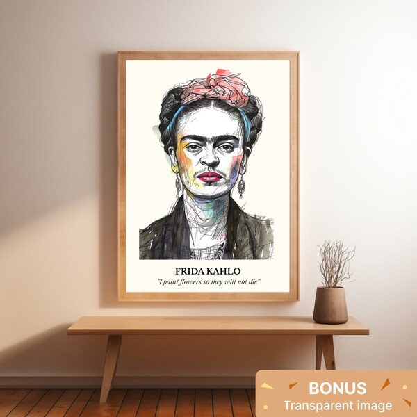 Frida Watercolor - Etsy Frida Watercolor - Etsy