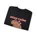 Stay Calm Be Capybara Funny Meme Crewneck, Cool Capybara Crewneck ...