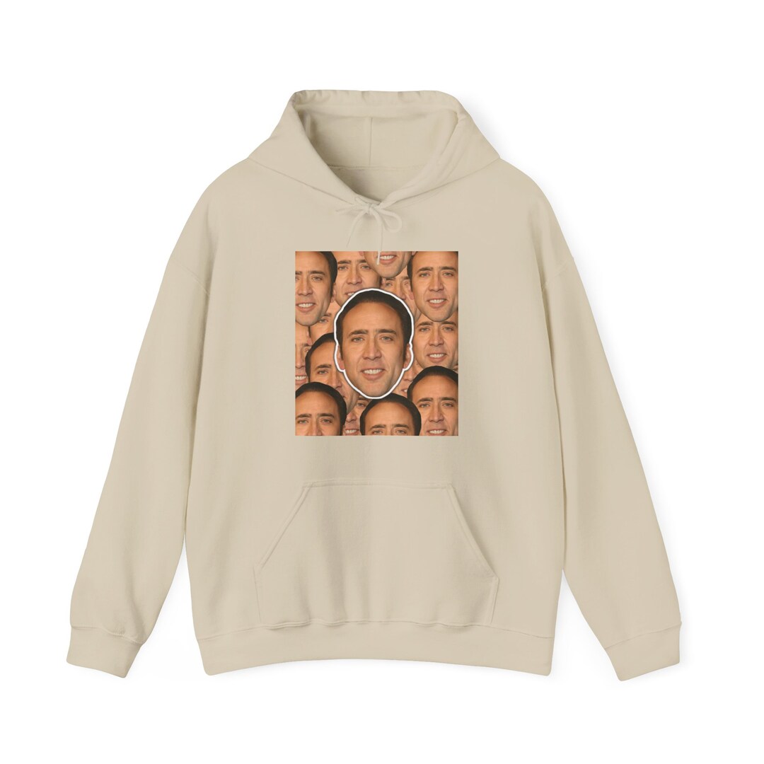 Nicolas Cage Cage Nation Crewneck, My Mental Cage Funny Meme Hoodie ...