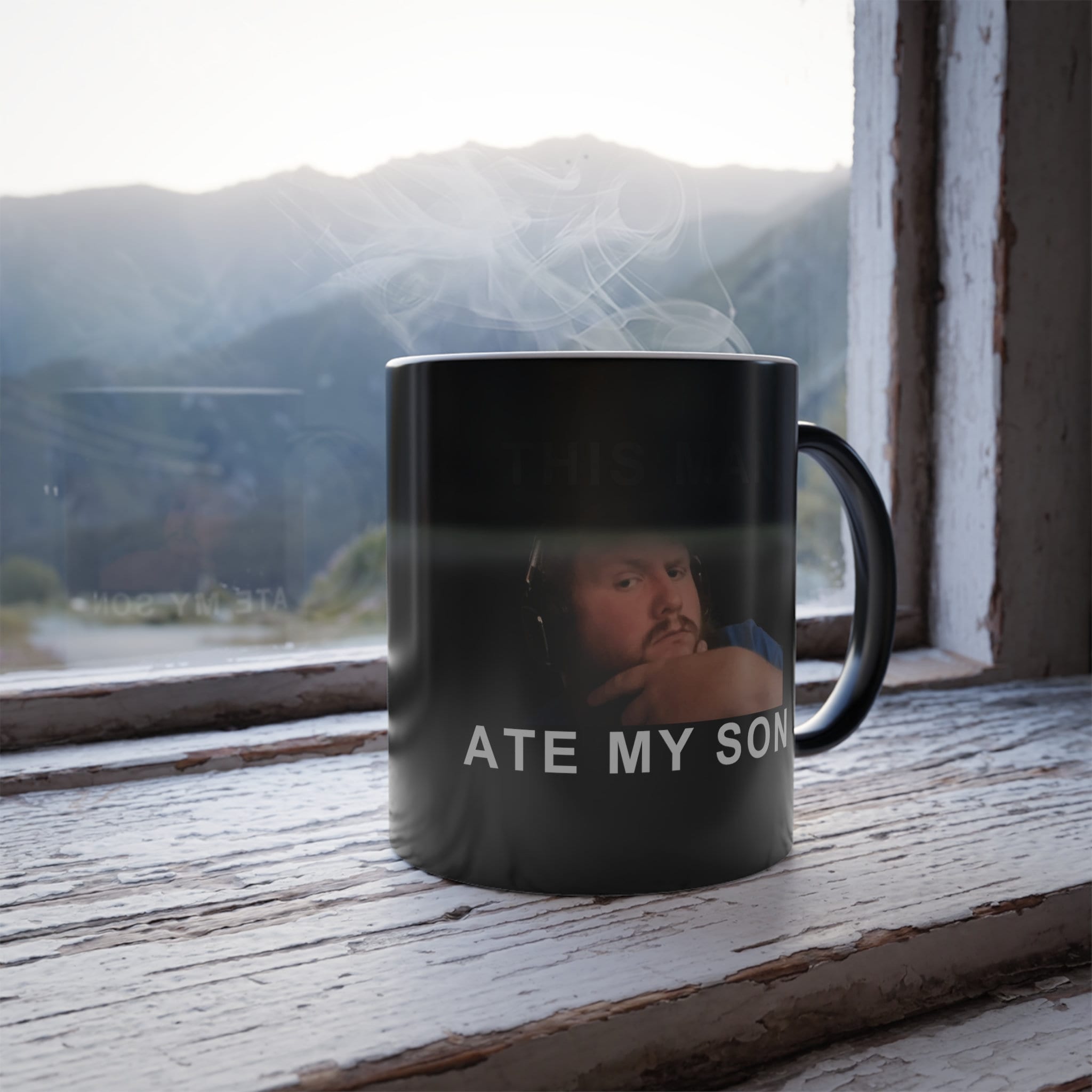 Caseoh This Man Ate My Son Funny Meme Color Morphing Mug, 11oz, Cool ...