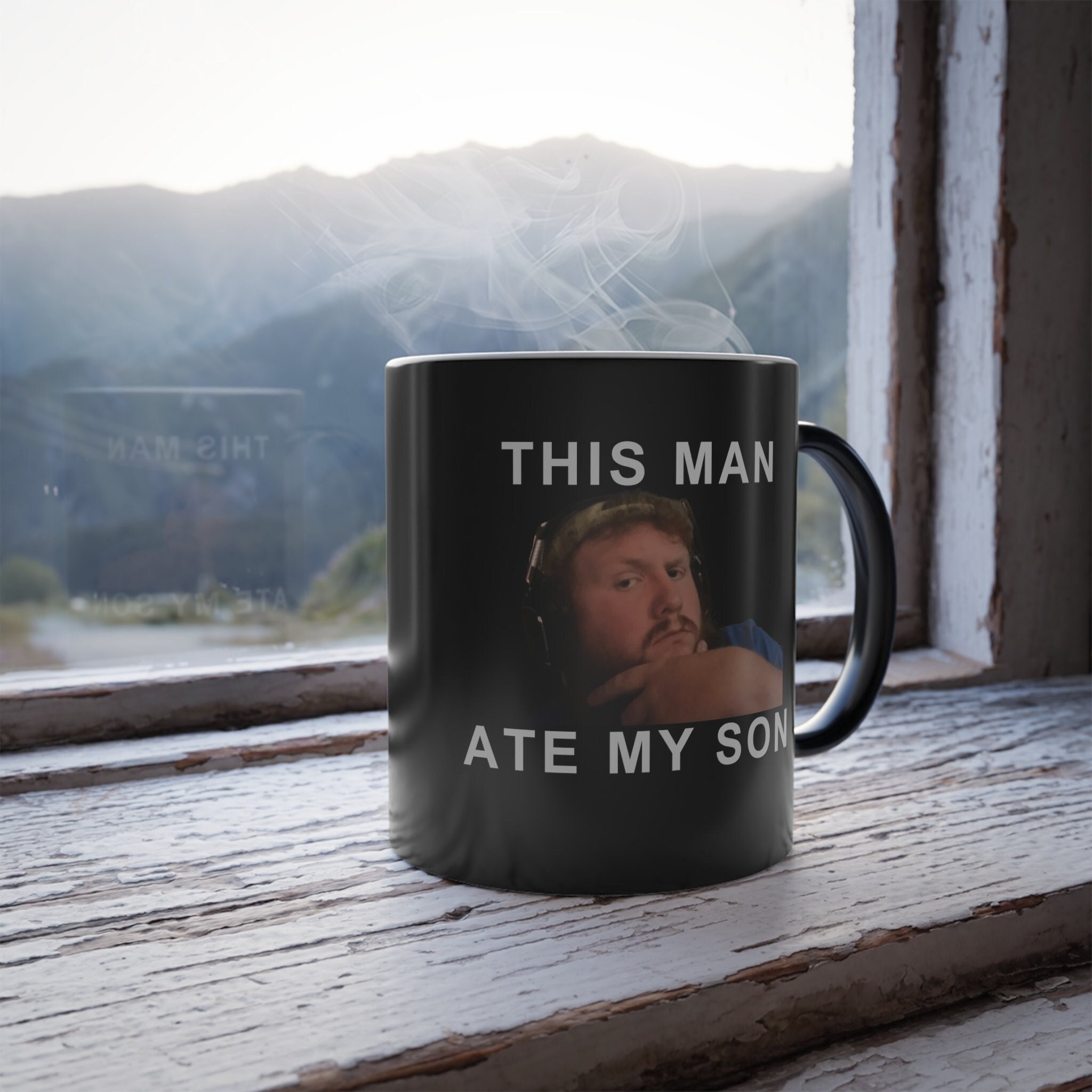 Caseoh This Man Ate My Son Funny Meme Color Morphing Mug, 11oz, Cool ...