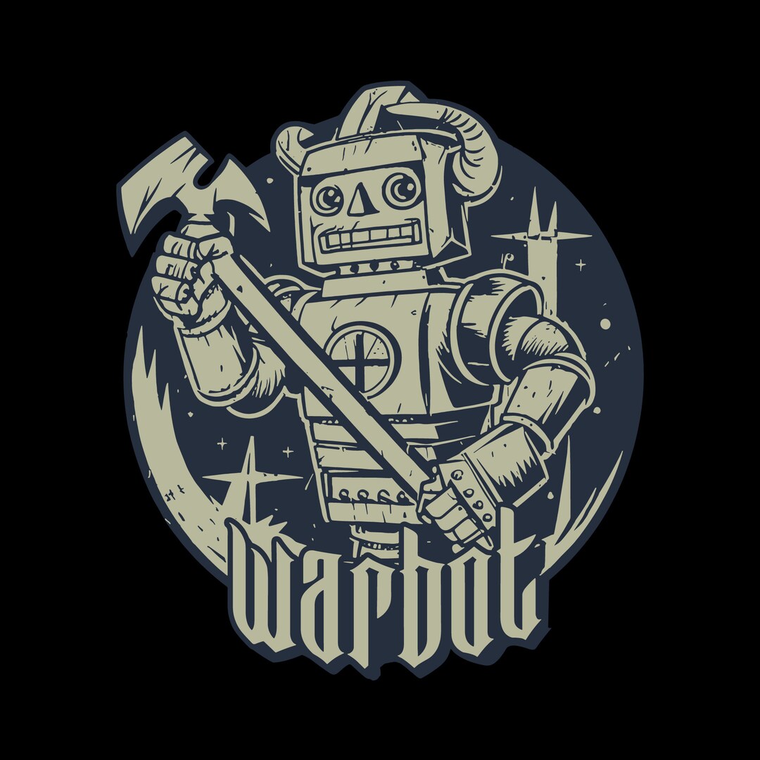 Warbot, Robot T Shirt Digital Design, War Robot Digital Print Ready ...