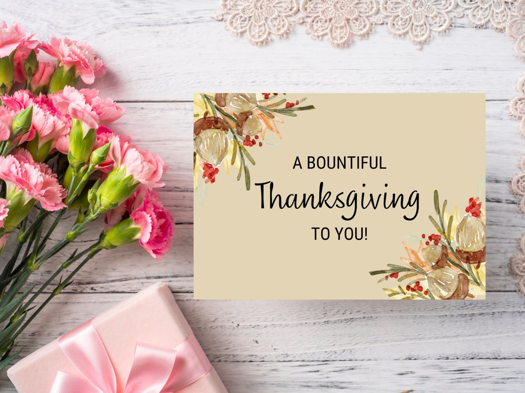 Printable Thank You Greetings Card, Card of Appreciation, Gratitude ...