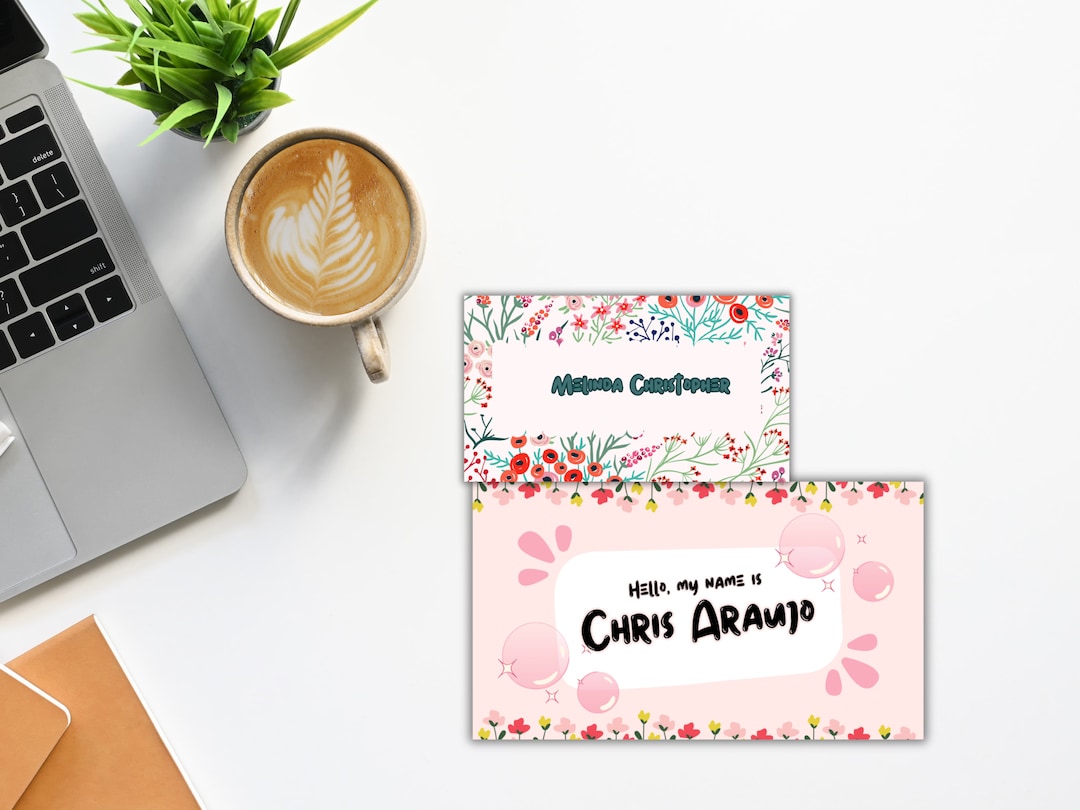 Editable Nametag | Name Tag | Digital Template | Editable Template ...
