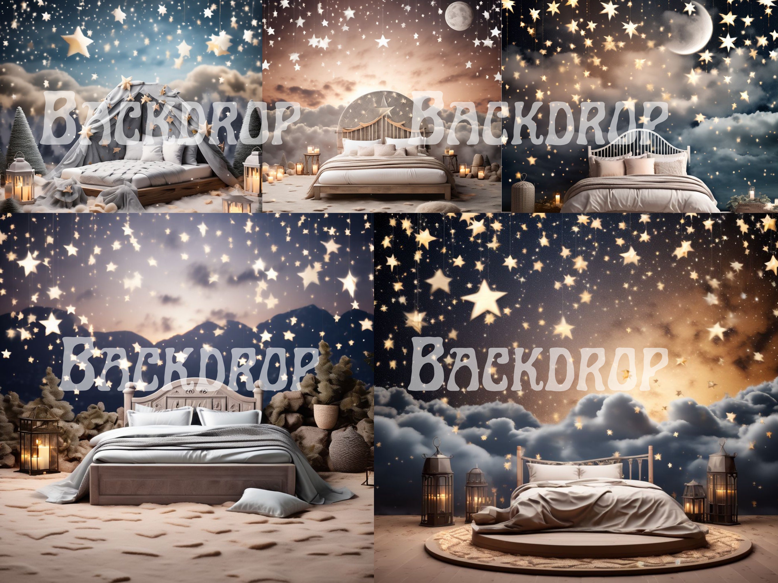 Moon Bed Digital Background, Studio Background ,photography, Digital ...