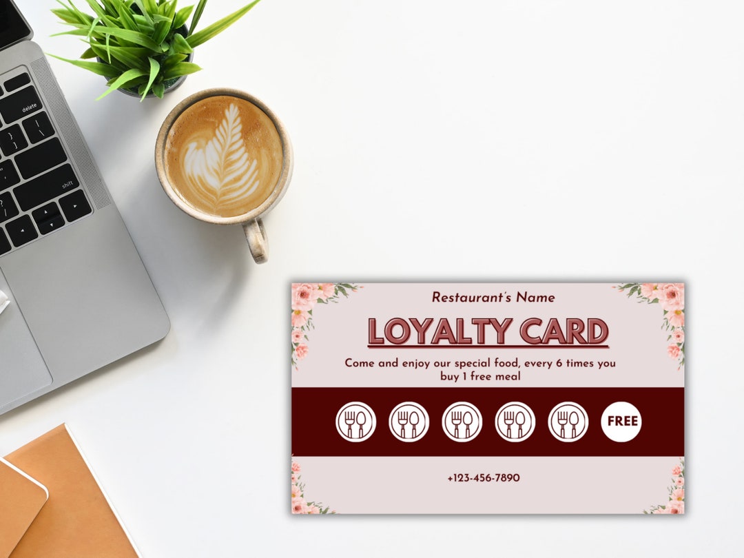 Editable Gift Certificate Loyalty Card, Restaurant Loyalty Programs ...