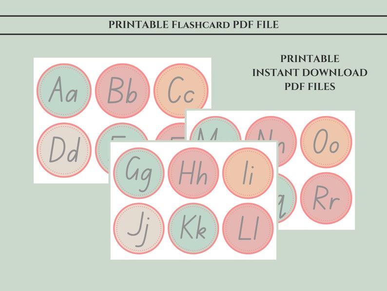 Printable Learning Flash Card, Kids School Educational Flashcard ...