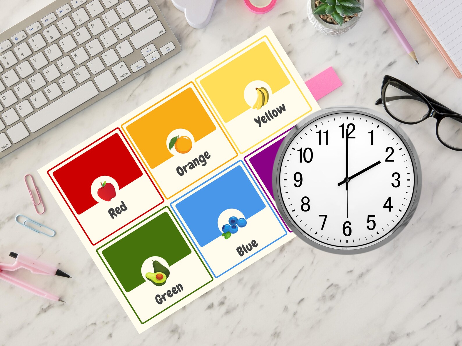 Printable Learning Flash Card, Kids School Educational Flashcard ...