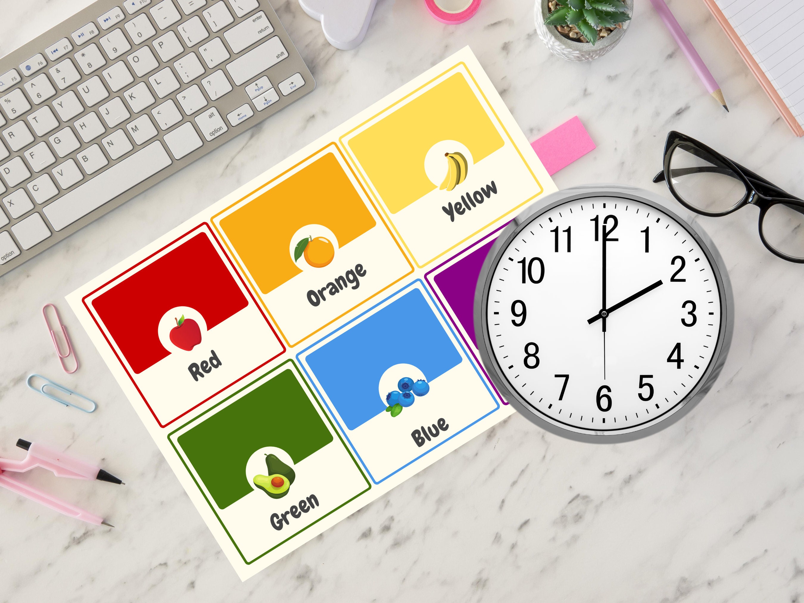 Printable Learning Flash Card, Kids School Educational Flashcard ...