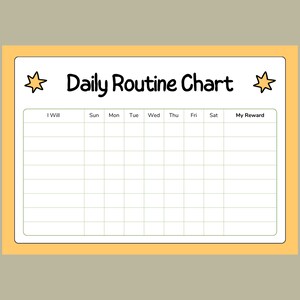 Daily Routine Chart for Kids, Toddler Routine Chart, Home School ...