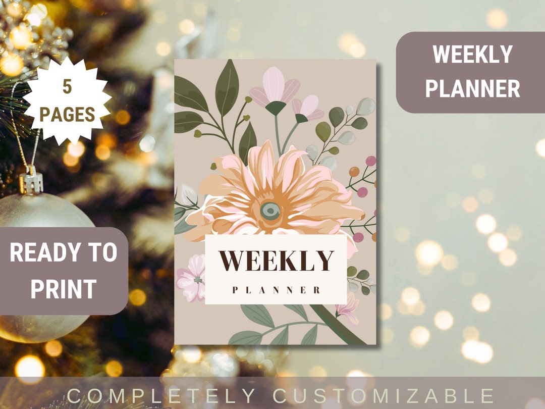 Editable Weekly Planner Template, Daily and Weekly to Do List ...