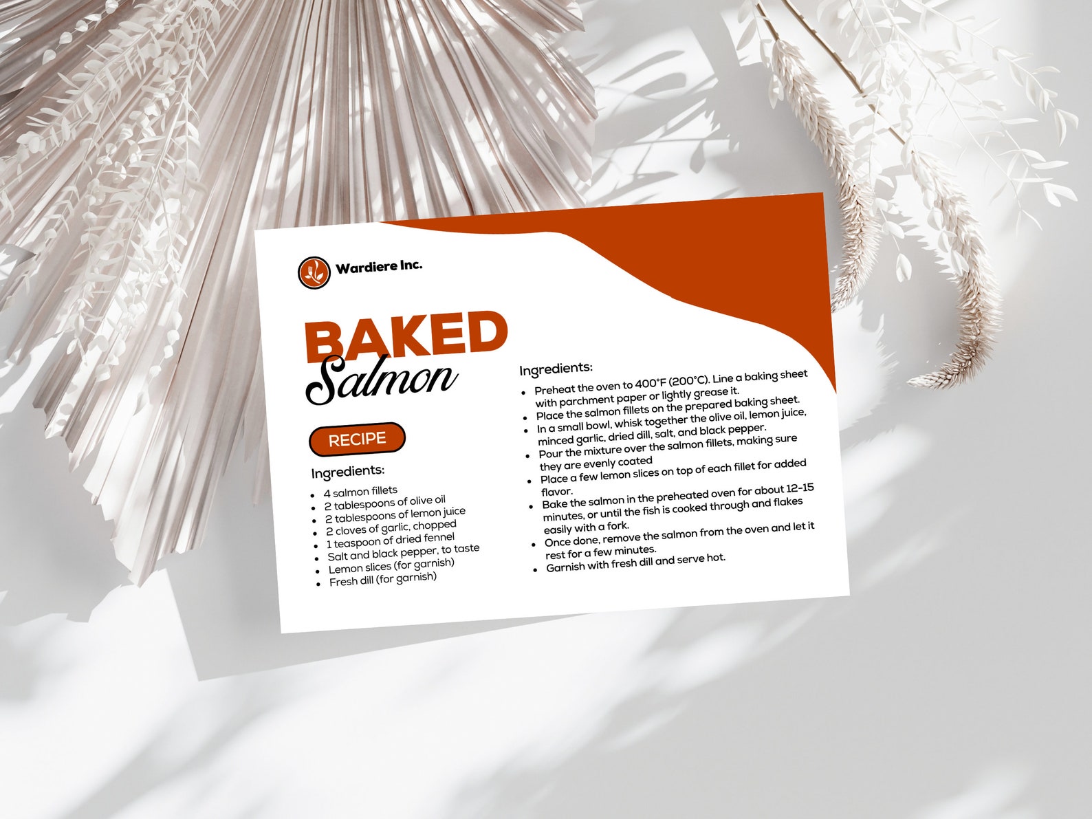 Printable Recipe Card, Editable Recipe Card Template, Recipe Card Edit ...