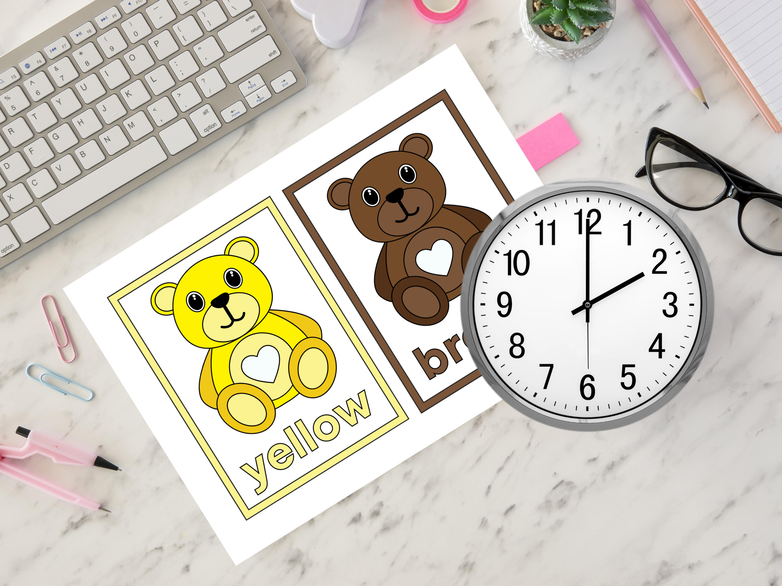 Printable Learning Flash Card, Kids School Educational Flashcard ...