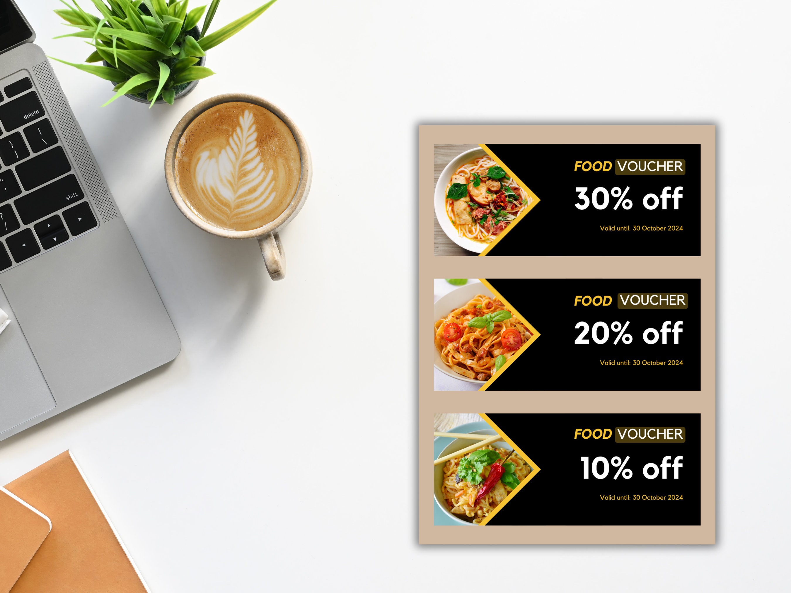 Editable Gift Voucher,coupon Code, Restaurant Loyalty Programs ...